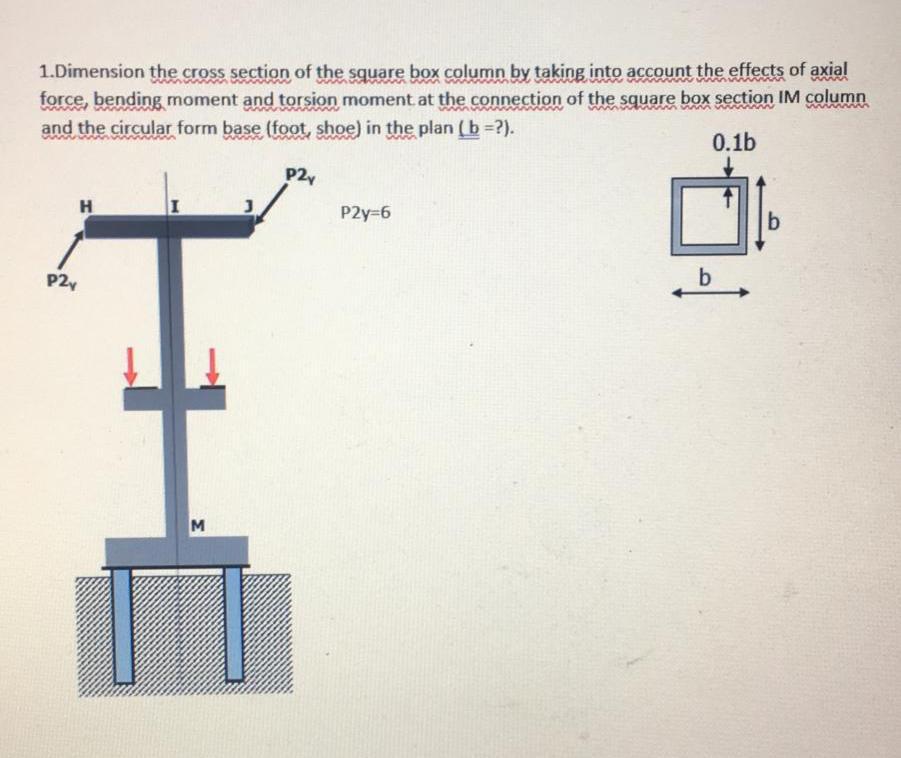 Solved 1. Dimension the cross section of the square box | Chegg.com