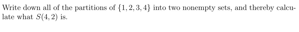 Solved Write down all of the partitions of {1,2,3,4} into | Chegg.com