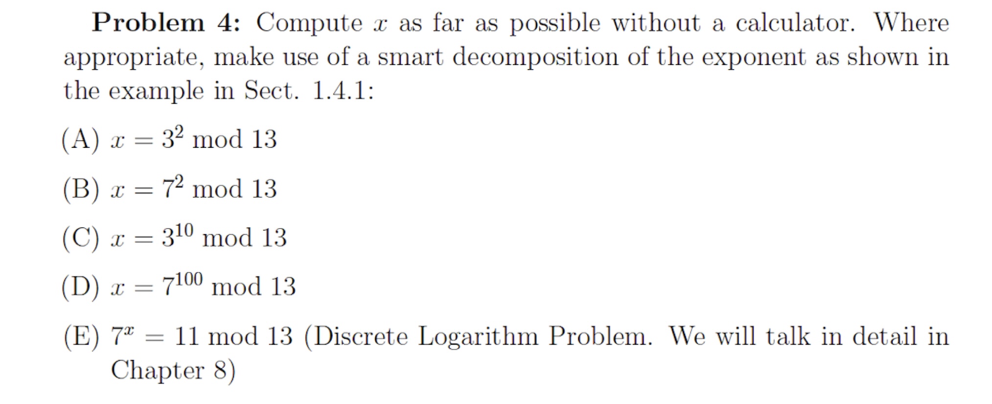 Solved Problem 4: Compute x ﻿as far as possible without a | Chegg.com