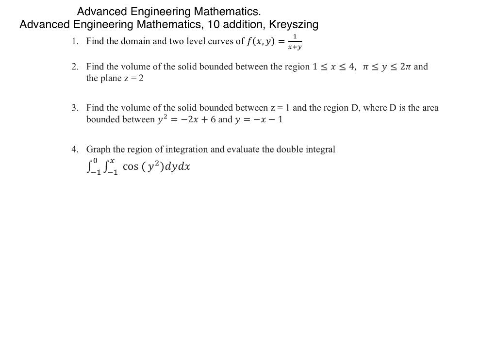 Solved Advanced Engineering Mathematics. Advanced | Chegg.com