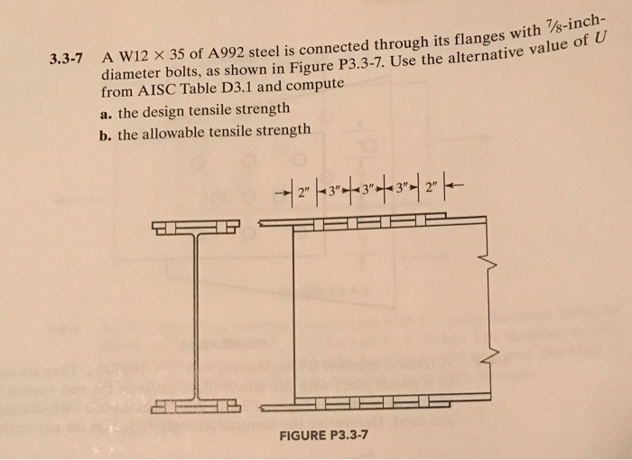 Solved A w12 x 35 of A992 steel is connected through its | Chegg.com