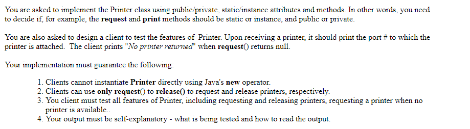 Solved ASSIGNMENT 1 - Static vs. Instance 1. Managing | Chegg.com