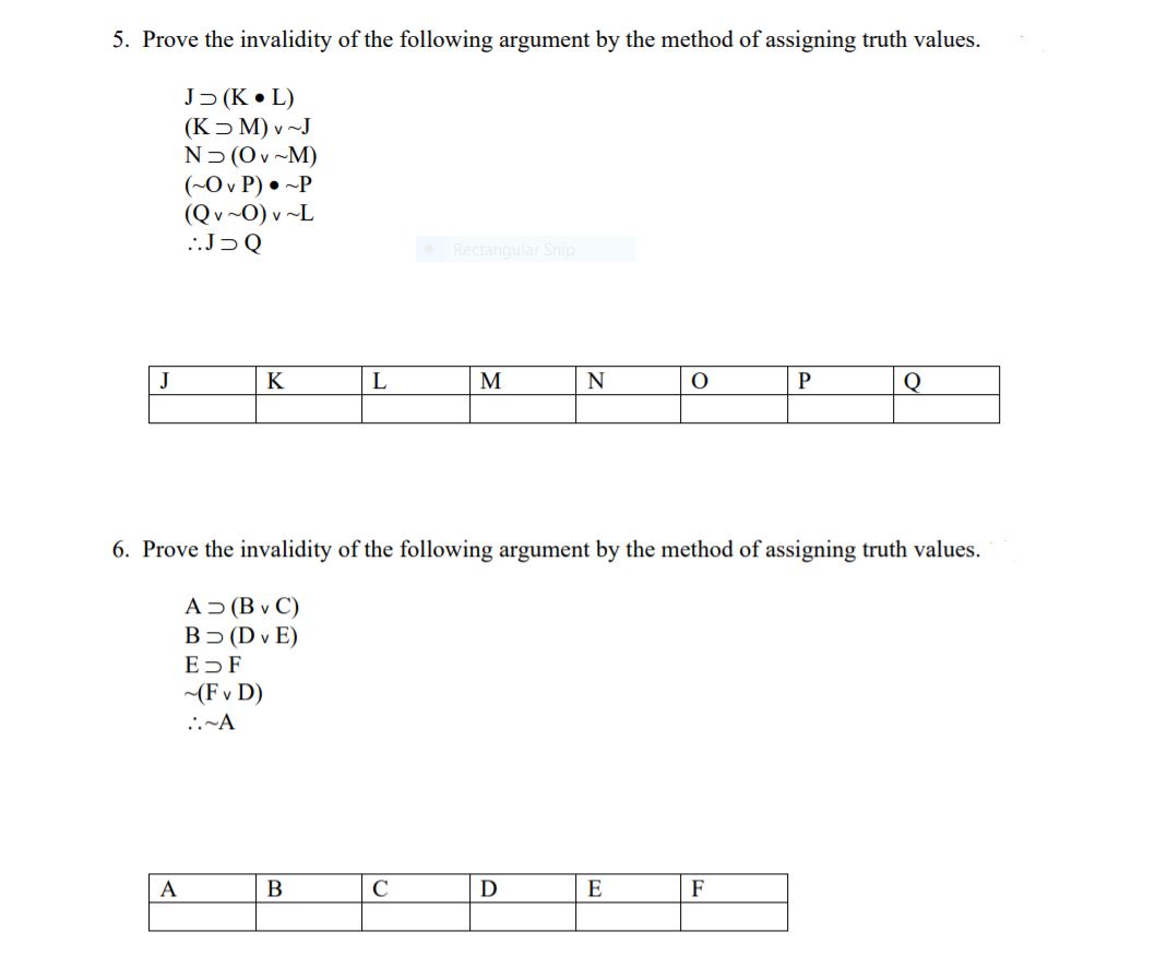 5. Prove the invalidity of the following argument by | Chegg.com