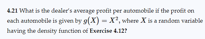 Solved 4.21 What is the dealer's average profit per | Chegg.com