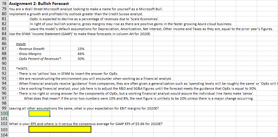 30% 78 Assignment 2: Bullish Forecast 79 You are a | Chegg.com