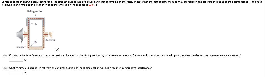Solved In the application shown below, sound from the | Chegg.com