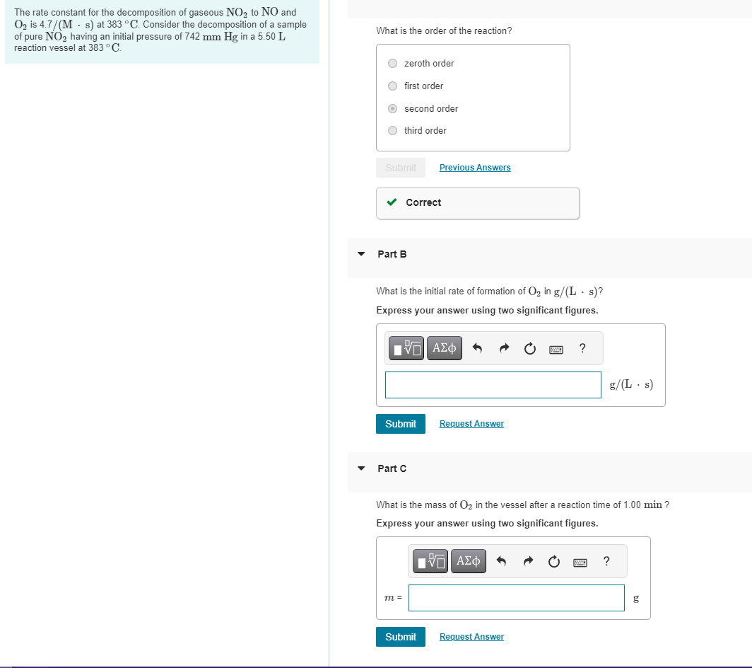 Solved The rate constant for the decomposition of gaseous | Chegg.com