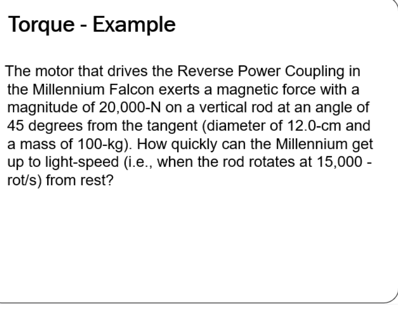 Solved Torque - Example The motor that drives the Reverse | Chegg.com