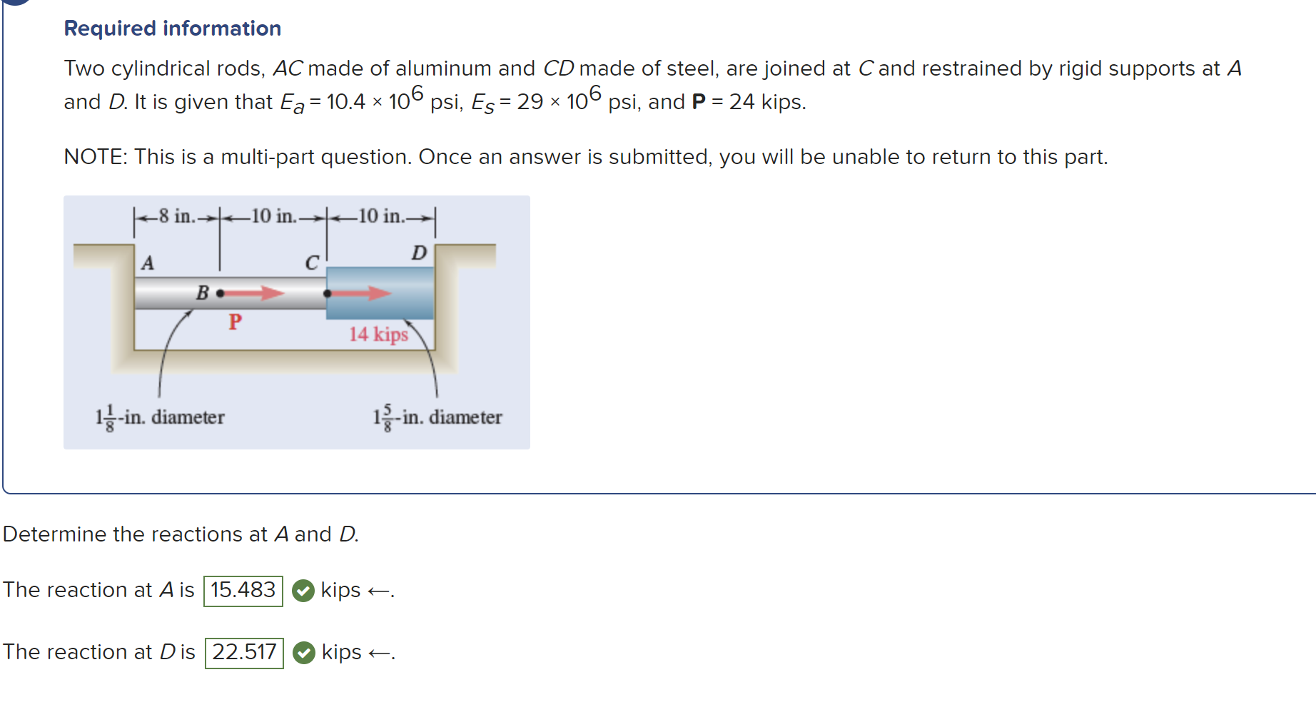 Solved Determine the deflection of point C. ﻿The deflection | Chegg.com