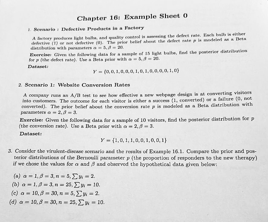 Solved Chapter 16: Example Sheet 0Scenario : Defective | Chegg.com