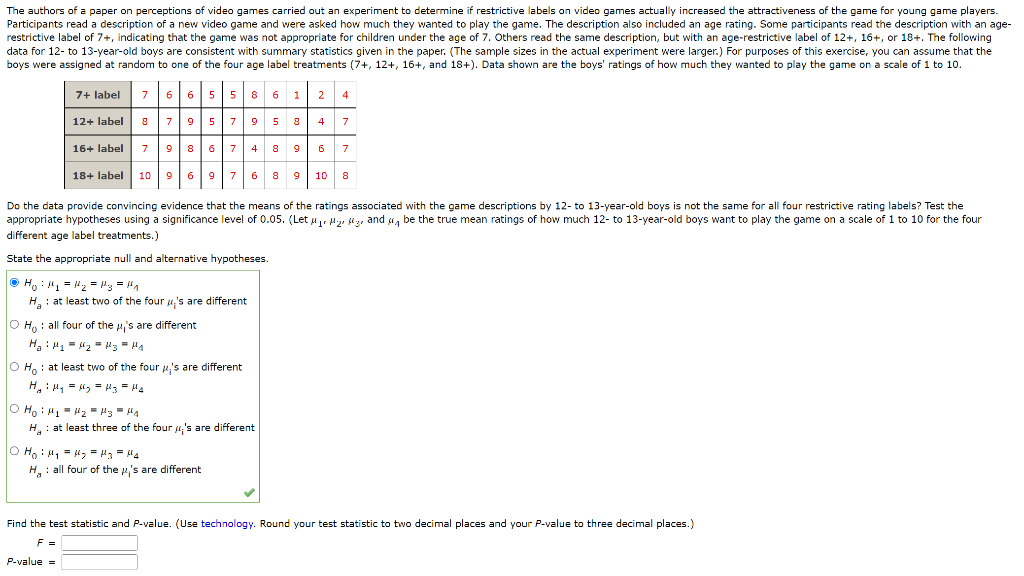 Solved The authors of a paper on perceptions of video games | Chegg.com