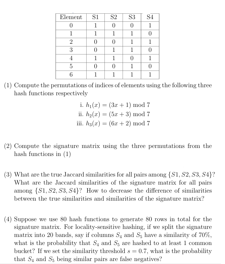 (1) ﻿Compute the permutations of indices of elements | Chegg.com