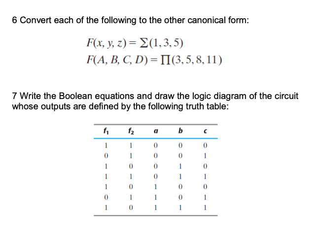 Solved 6 Convert each of the following to the other | Chegg.com