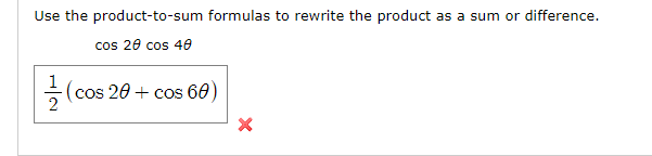 Solved Use the product-to-sum formulas to rewrite the | Chegg.com