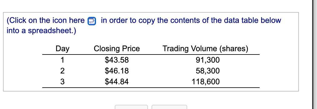 Solved Compute the level of on balance volume (OBV) for the | Chegg.com