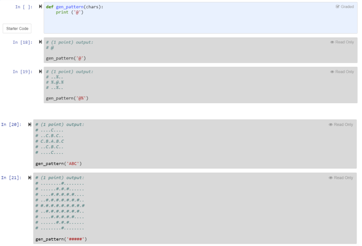 Solved Exercise 4: Simple ASCII Art For this next exercise, | Chegg.com