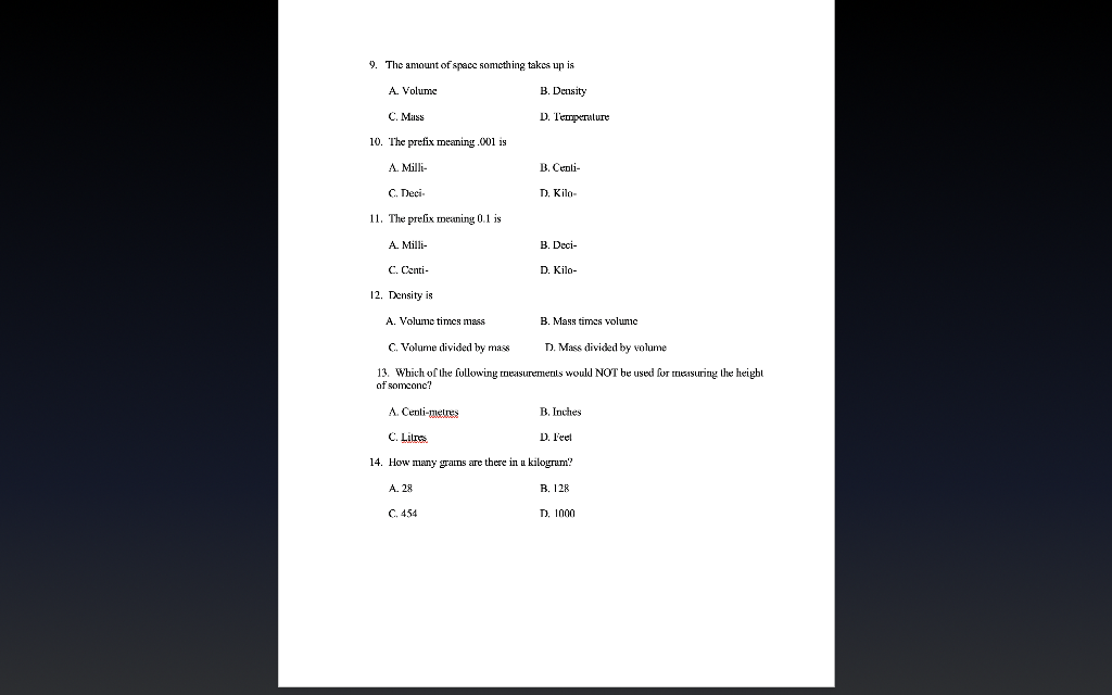 Solved Chapter 2: Measurement an Sl units 1. What dues SI | Chegg.com