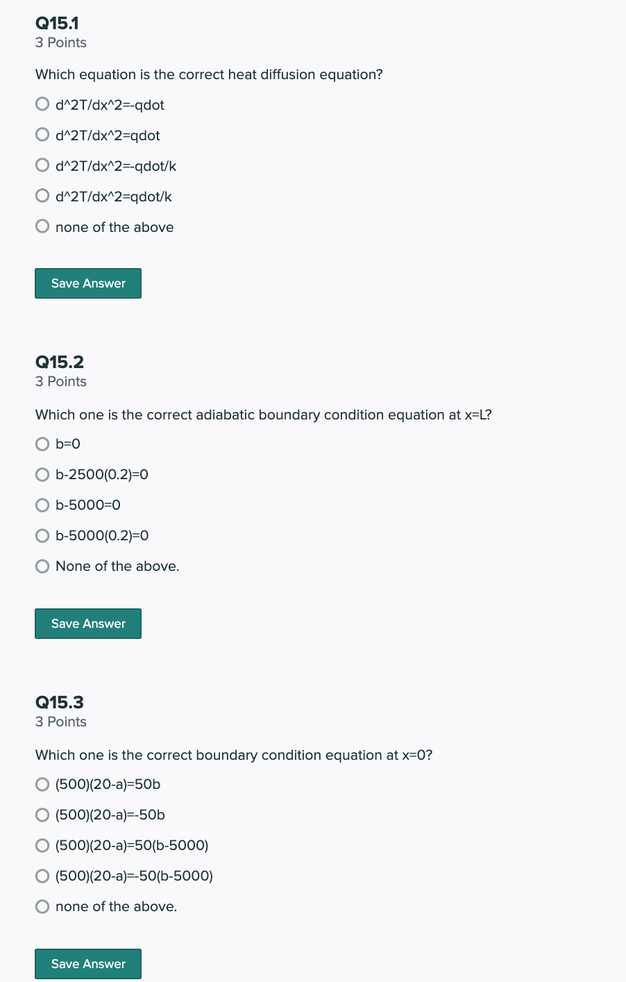 Solved Q15 9 Points Shown here is a plane wall with heat | Chegg.com