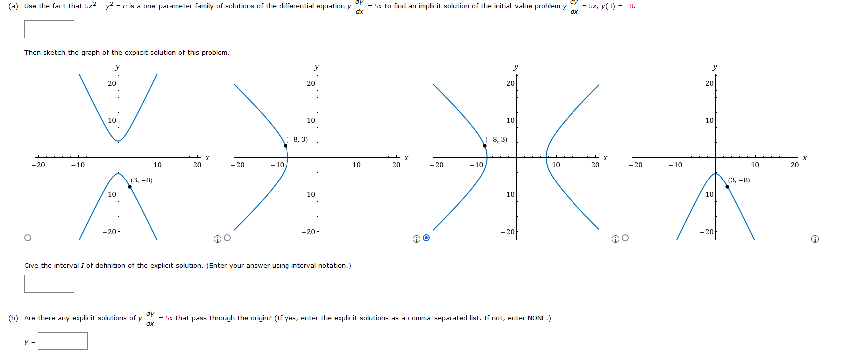Solved Then sketch the graph of the explicit solution of | Chegg.com