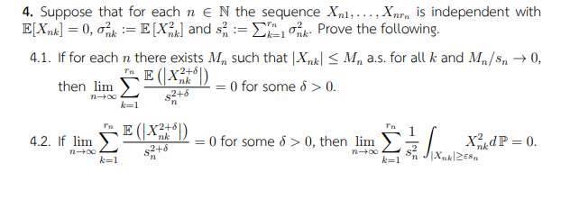 Solved Suppose that for each ninN the sequence xn1,dots,xnrn | Chegg.com