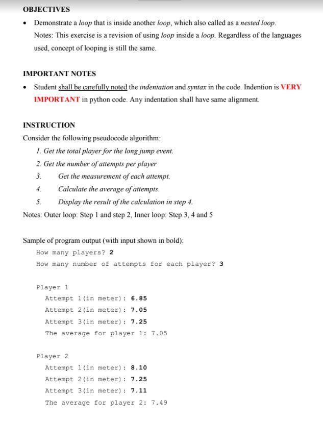 Solved OBJECTIVES - Demonstrate a loop that is inside | Chegg.com