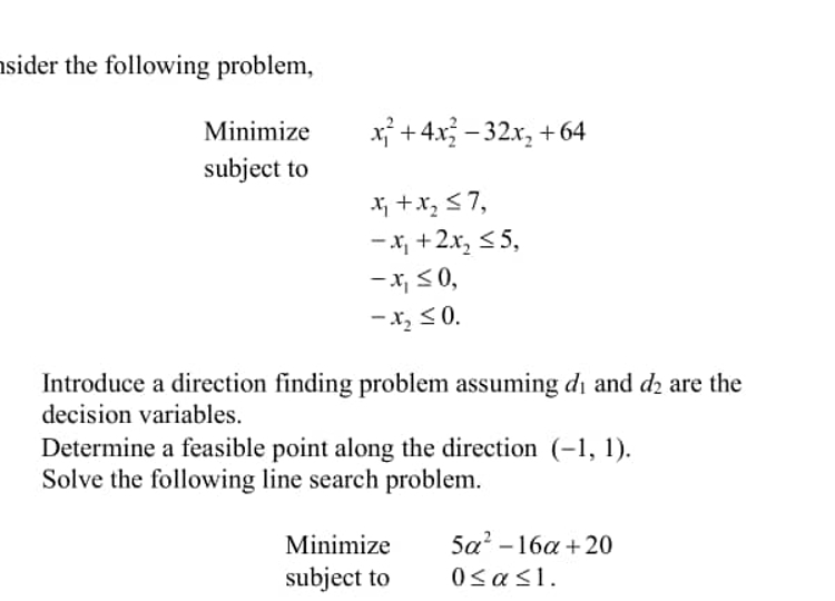 Solved asider the following problem, ﻿Minimize | Chegg.com