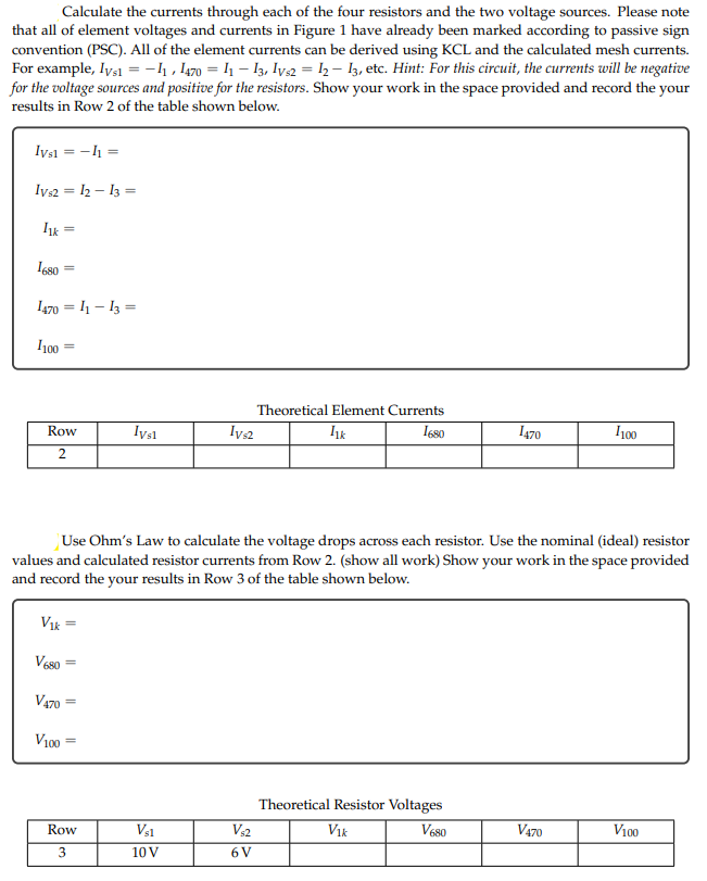 Solved Calculate the currents through each of the four | Chegg.com