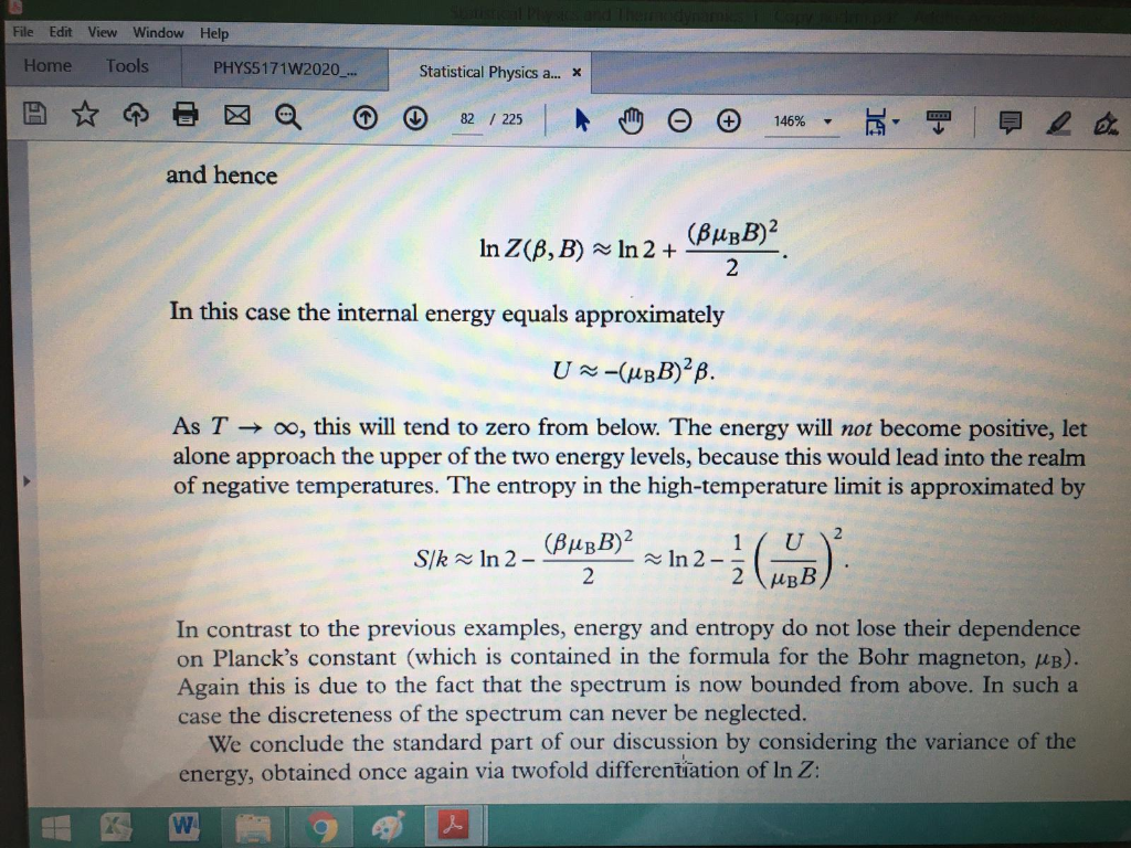 Solved Question 5 Consider the N-lattice Ising Paramagnet | Chegg.com