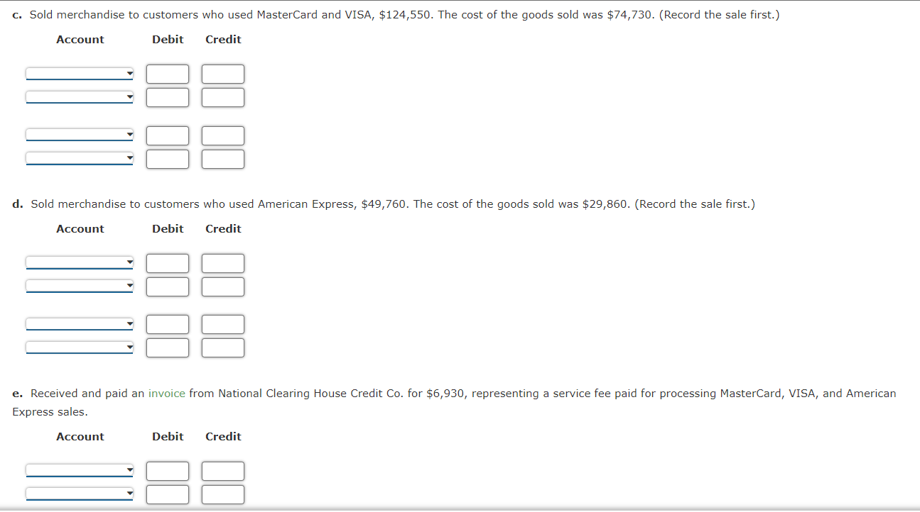 Solved Sales-related transactions, including the use of | Chegg.com