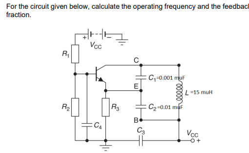 Solved For the circuit given below, calculate the operating | Chegg.com