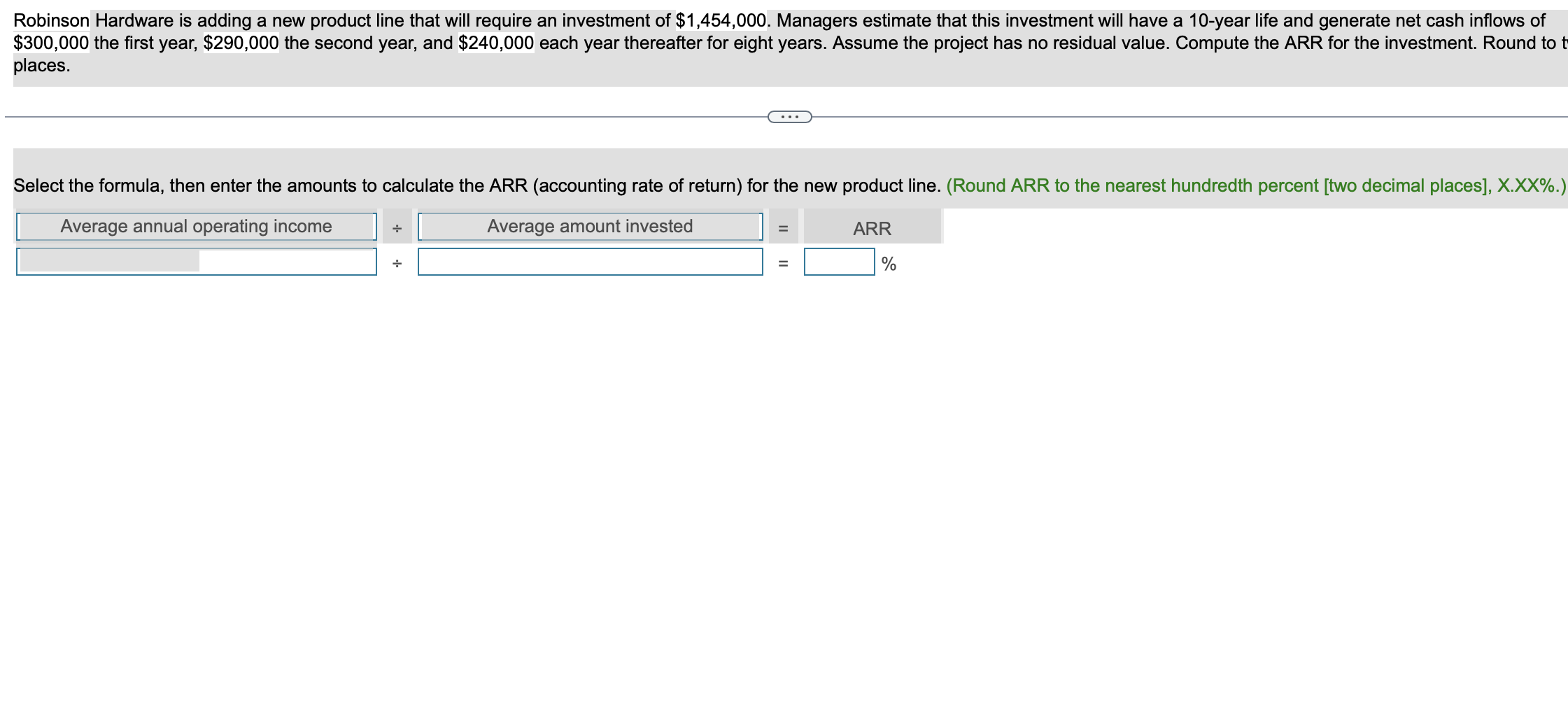 Solved Robinson Hardware is adding a new product line that | Chegg.com