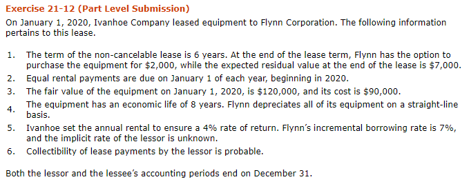 Solved Exercise 21-12 (Part Level Submission) On January 1, | Chegg.com