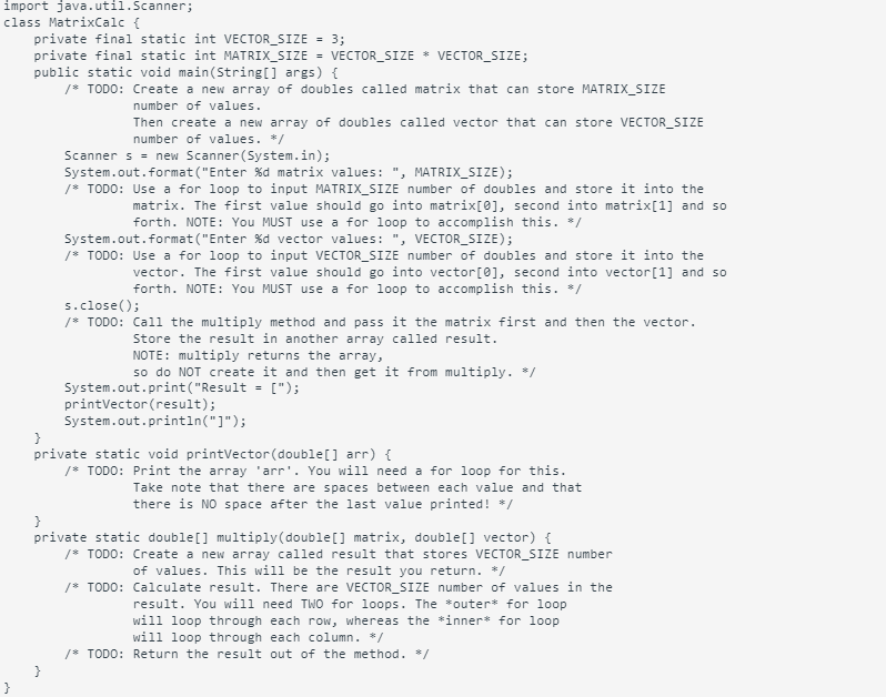 Solved Example (user input is in blue) Enter 9 matrix | Chegg.com