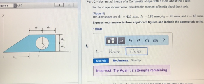 Solved Moment of Inertia of a Composite shape with a Hole | Chegg.com