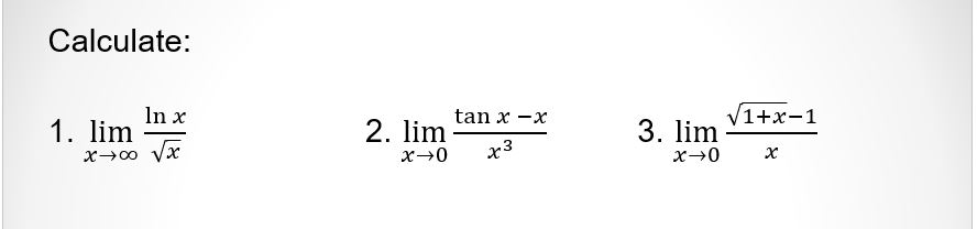Solved Calculate: 1. \\( \\lim _{x \\rightarrow \\infty} | Chegg.com