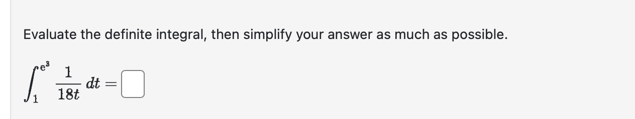 Solved Evaluate the definite integral, then simplify your | Chegg.com