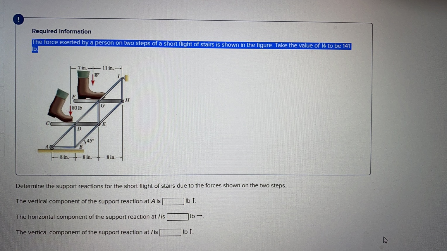 Solved ! Required information The force exerted by a person | Chegg.com