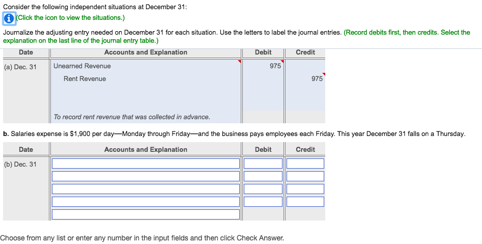 Solved Consider the following independent situations at | Chegg.com