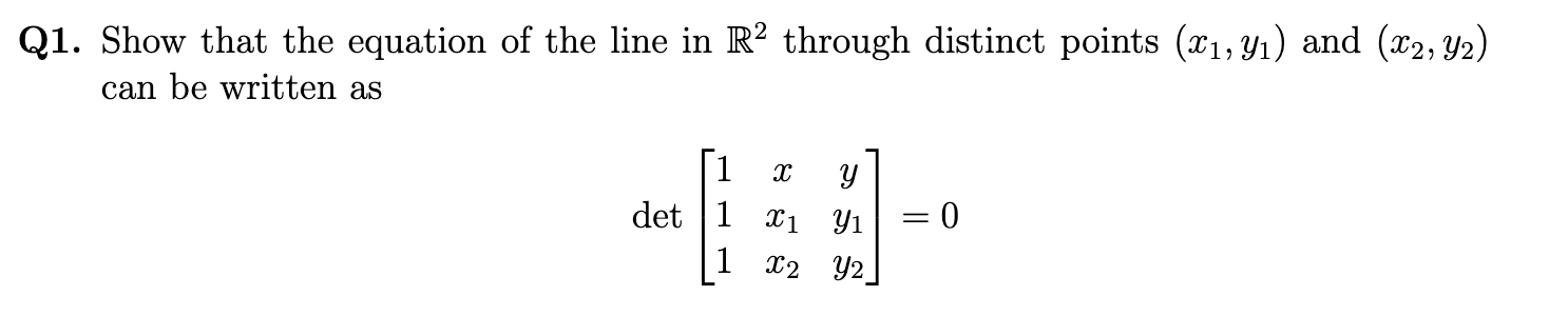 Solved 21. Show that the equation of the line in R2 through | Chegg.com