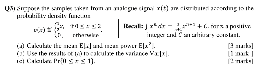 Solved n+1 (3) Suppose the samples taken from an analogue | Chegg.com