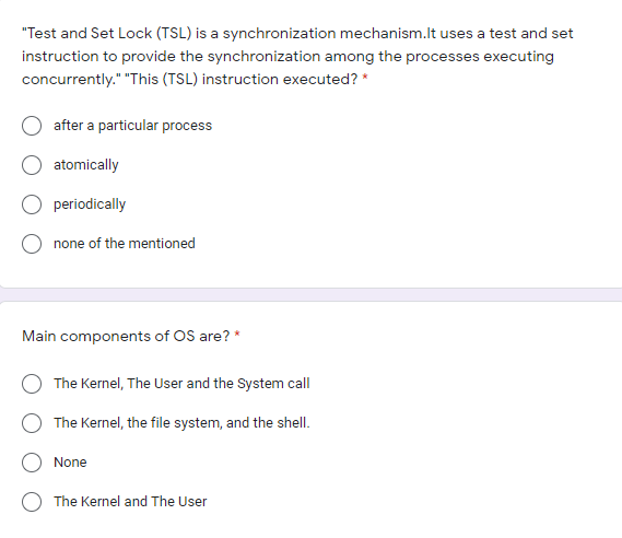 Solved "Test and Set Lock (TSL) is a synchronization | Chegg.com