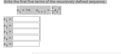 Solved Write the first five terms of the recursively defined | Chegg.com