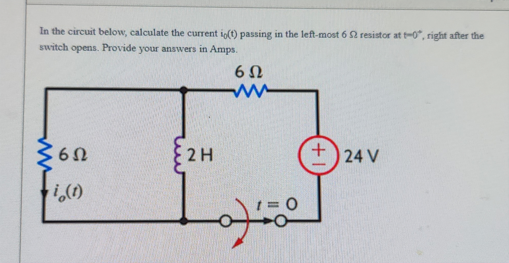 Solved In the circuit below, calculate the current i0(t) | Chegg.com