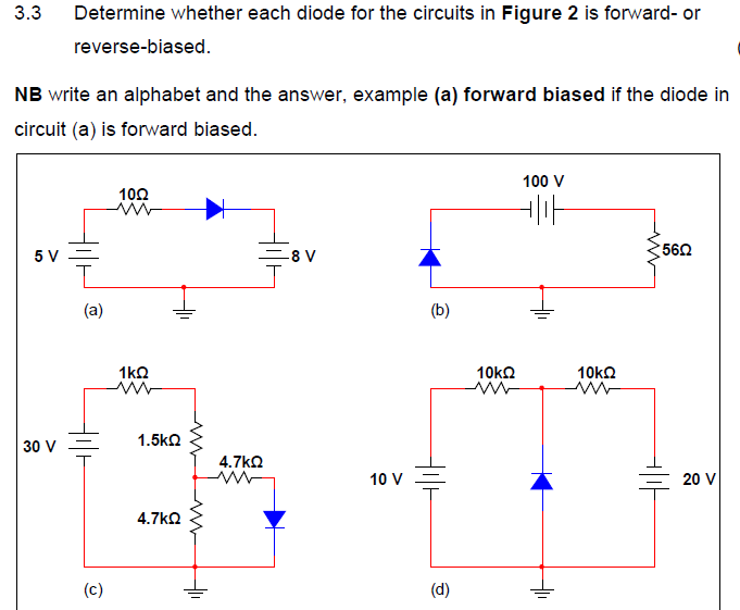 Solved 3.3 Determine whether each diode for the circuits in | Chegg.com