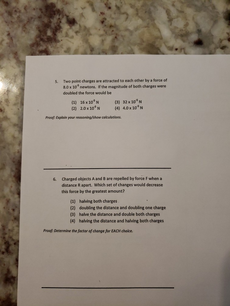 Solved 5. Two point charges are attracted to each other by a | Chegg.com