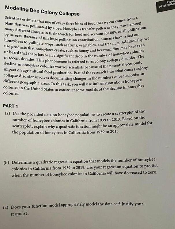Solved Modeling Bee Colony Collapse Scientists estimate that | Chegg.com