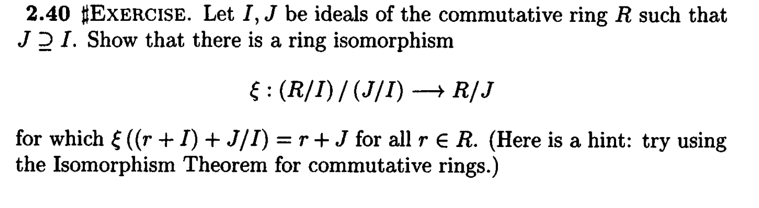 Solved 2.40 #EXERCISE. Let I, J be ideals of the commutative | Chegg.com