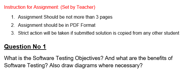 Solved Instruction for Assignment: (Set by Teacher) 1. | Chegg.com