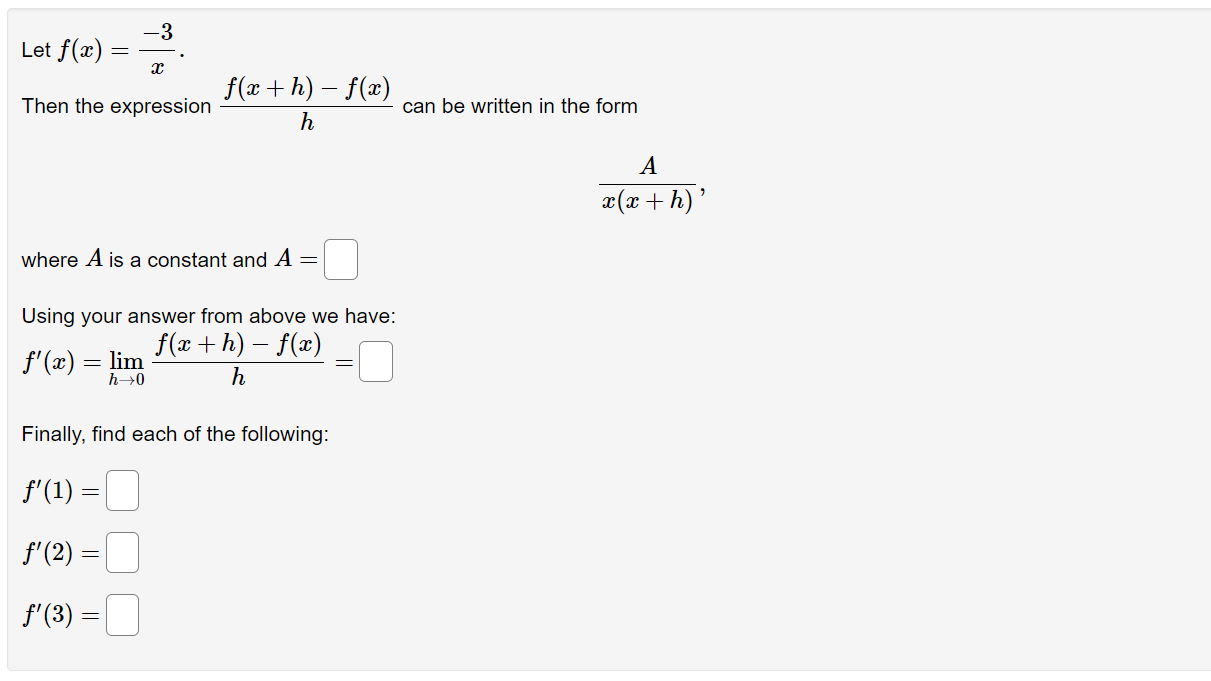 Solved Let f(x)=x−3. Then the expression hf(x+h)−f(x) can be | Chegg.com