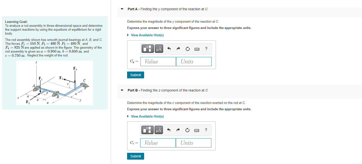 Solved Learning Goal: To analyze a rod assembly in | Chegg.com